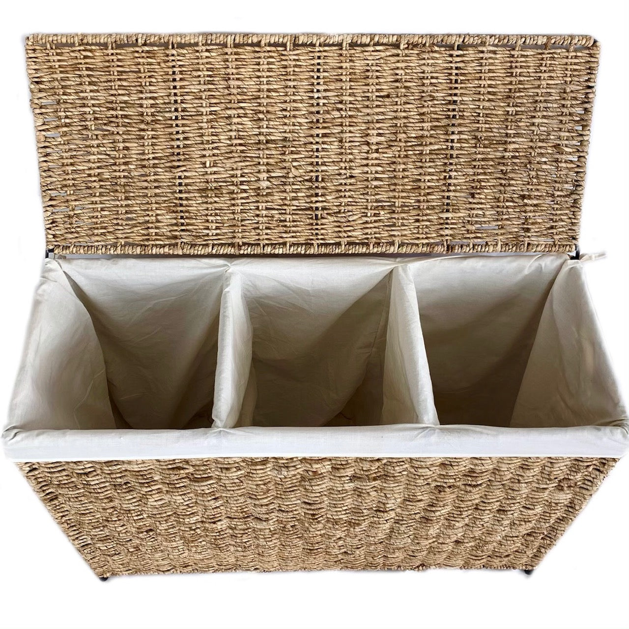 Maize 3-Section Hamper w/ Liner, Honey – America Basket